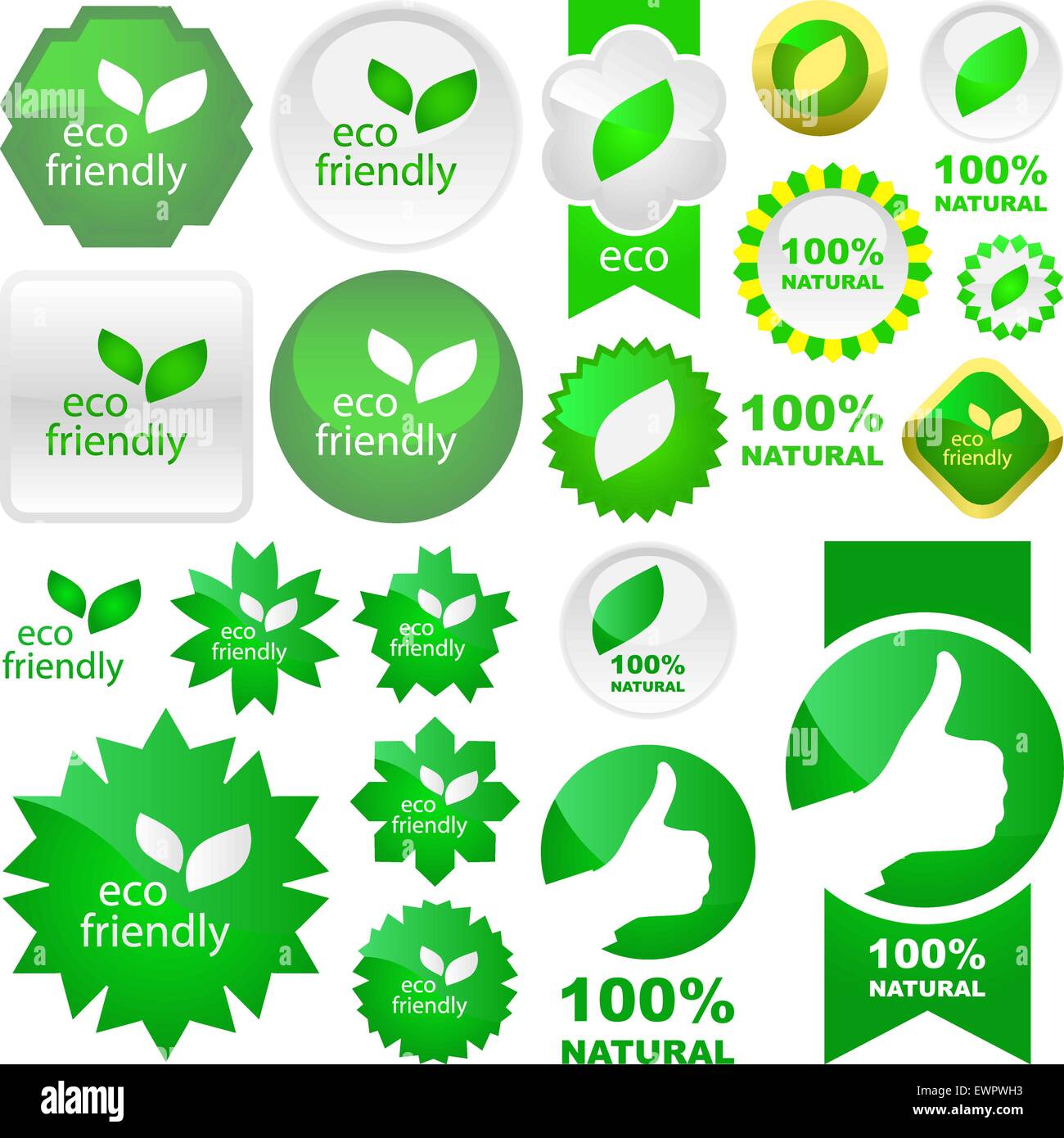 Set of eco friendly signs. Usable for different design Stock Vector ...