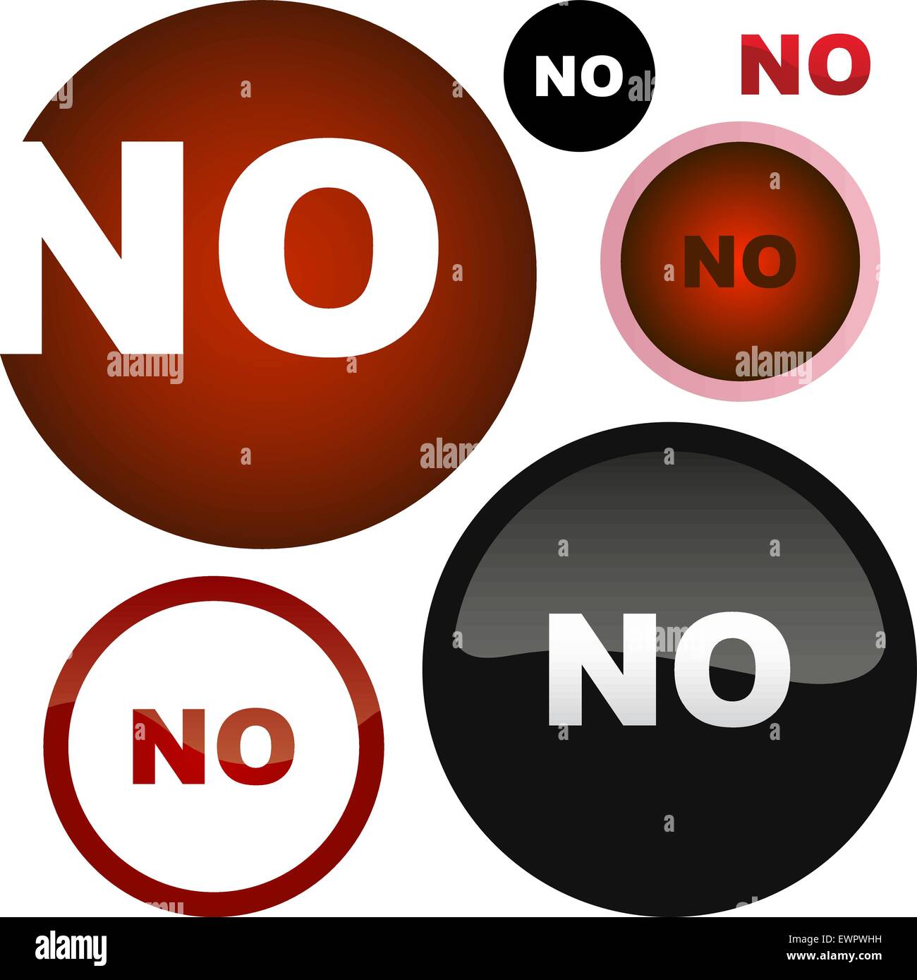 No icon set for design Stock Vector Image & Art - Alamy
