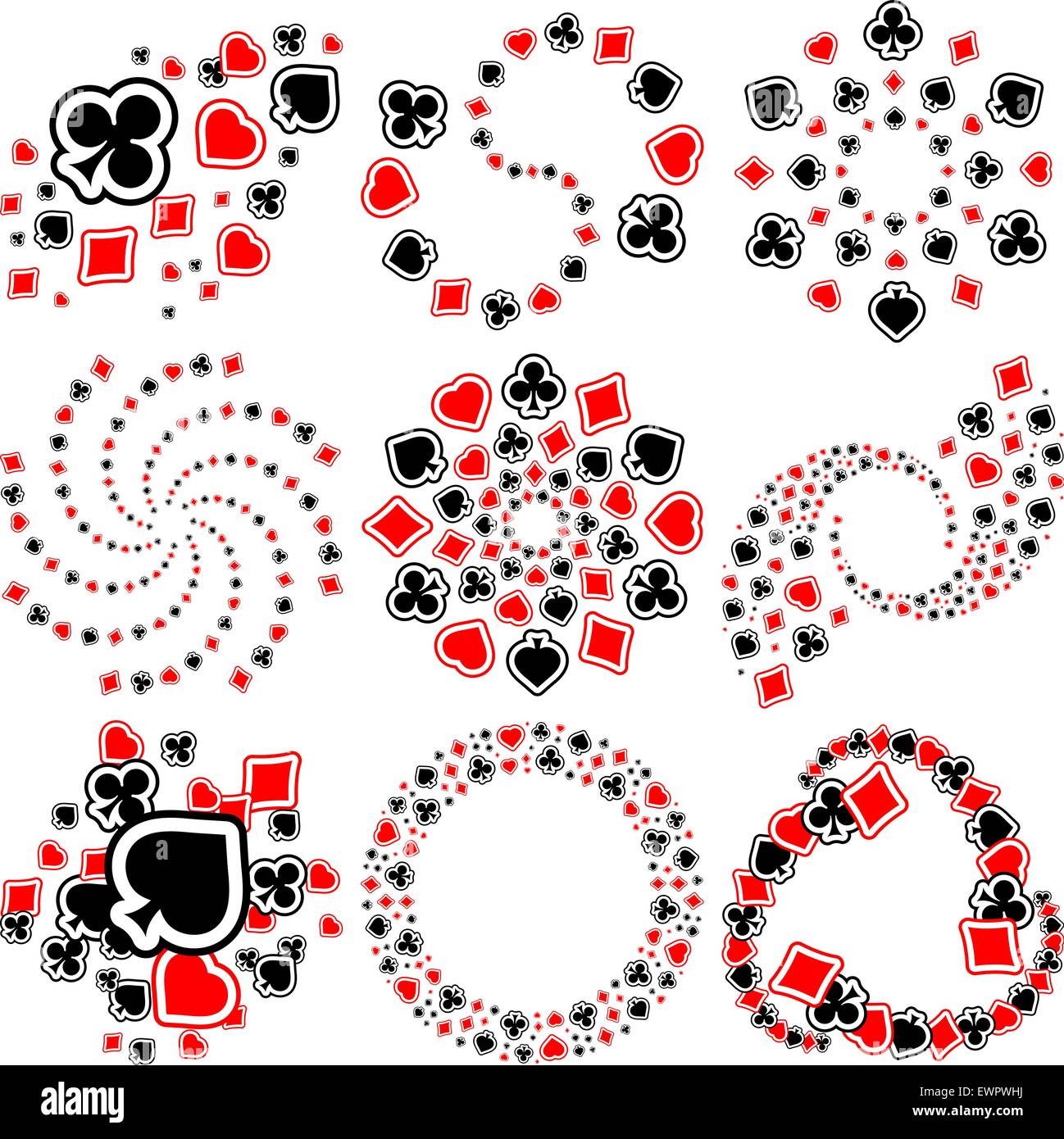 Card suits usable different design hi-res stock photography and images ...