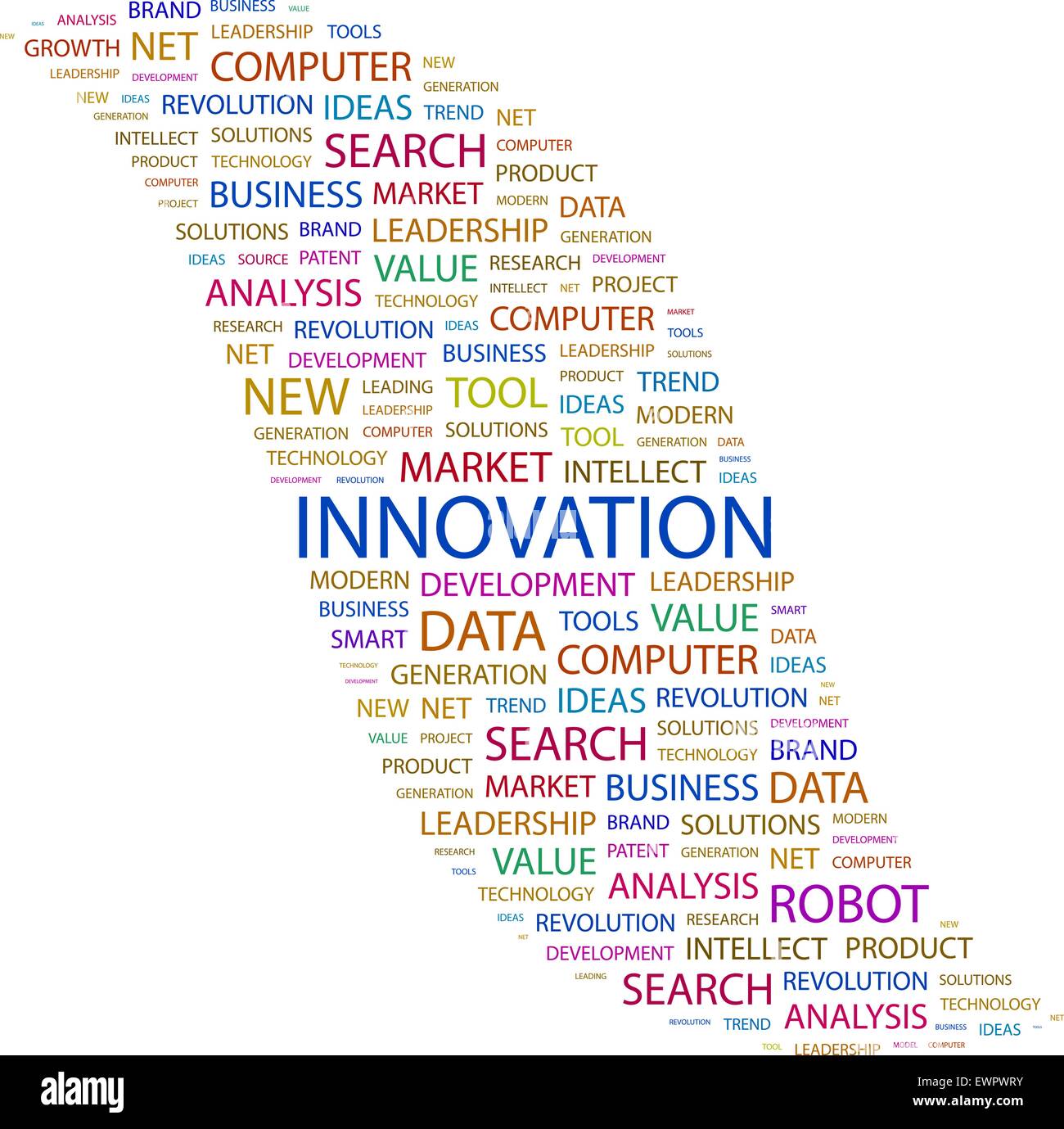 INNOVATION. Background concept wordcloud illustration. Print concept ...