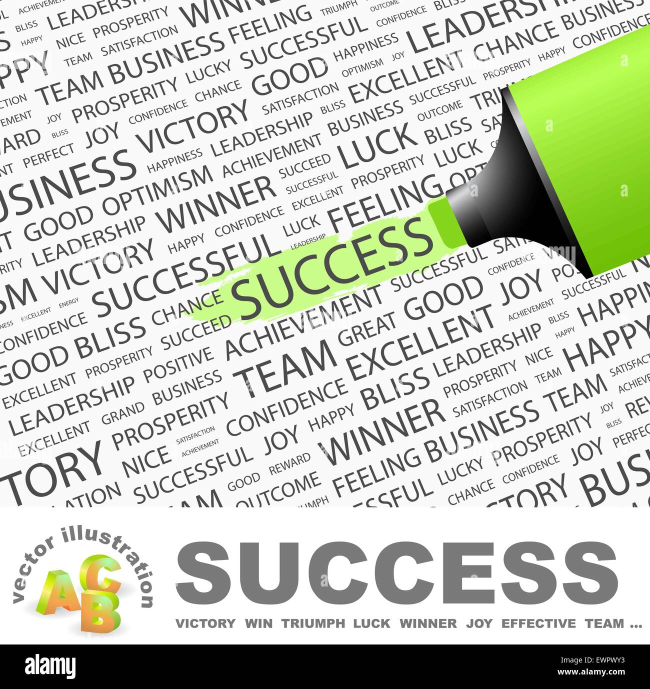 SUCCESS. Concept illustration. Graphic tag collection. Wordcloud ...