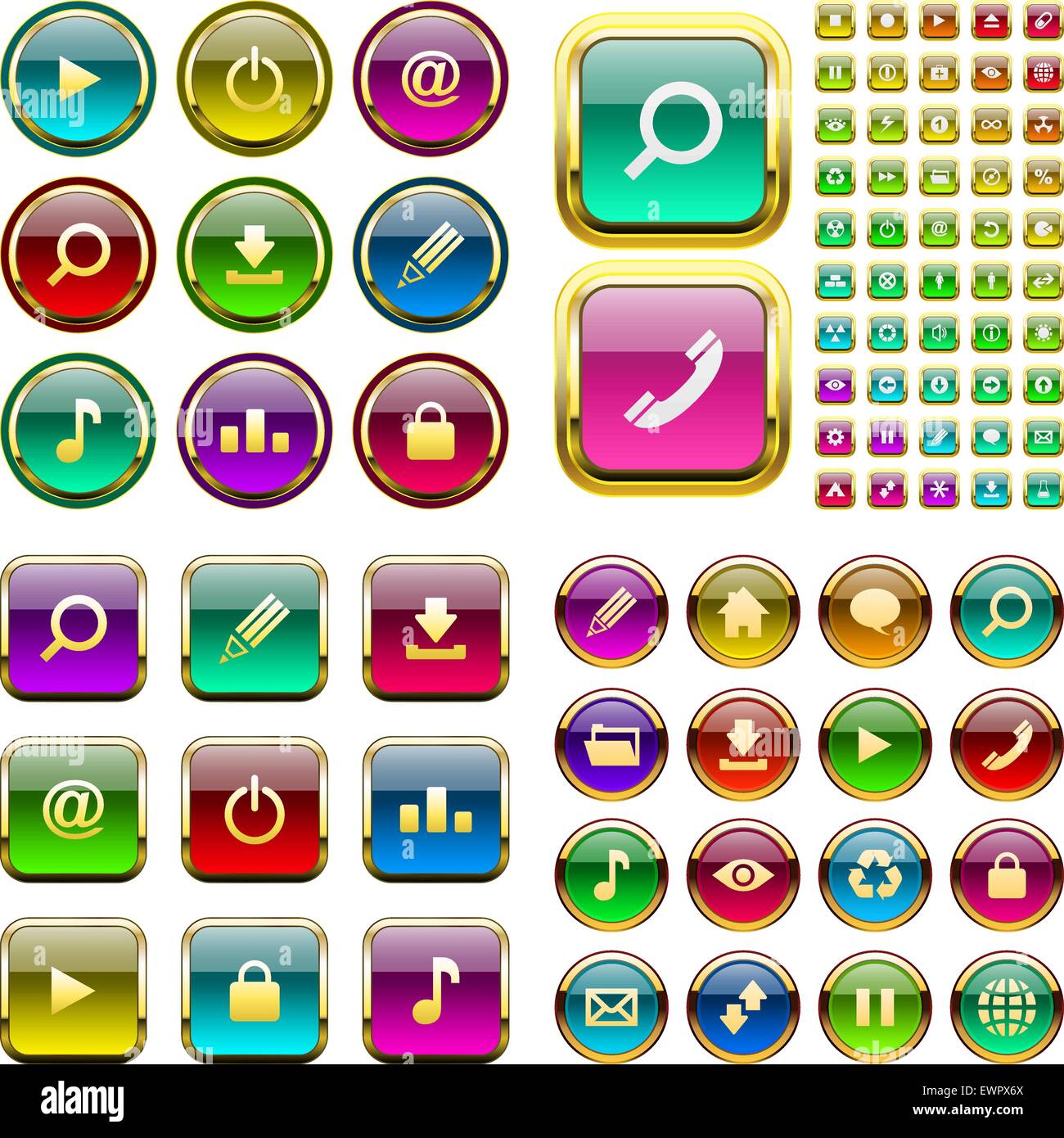 Icon collection. Usable for web design Stock Vector Image & Art - Alamy