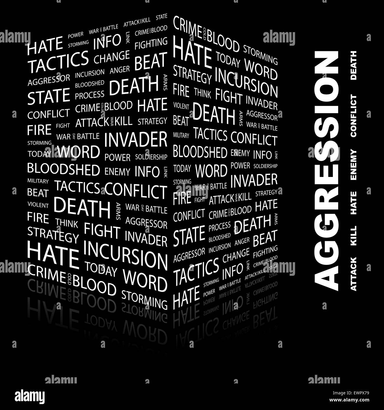 Violence concept word cloud background hi-res stock photography and ...