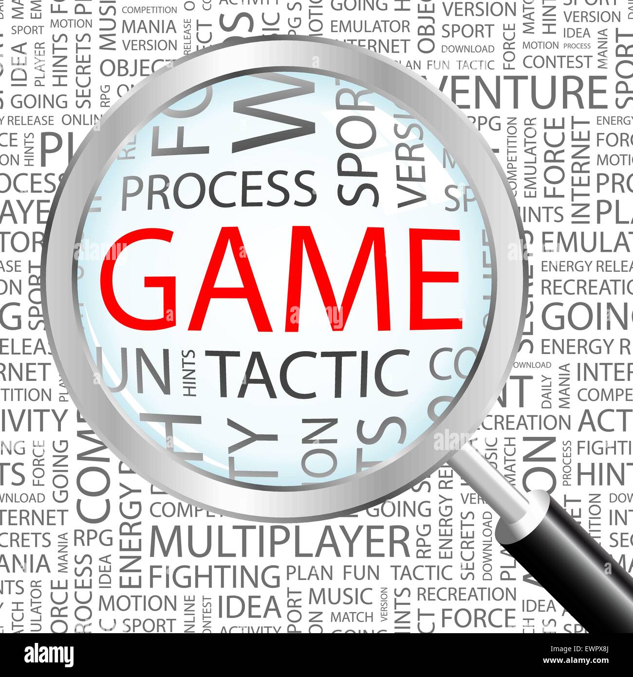 GAME. Background concept wordcloud illustration. Print concept word ...