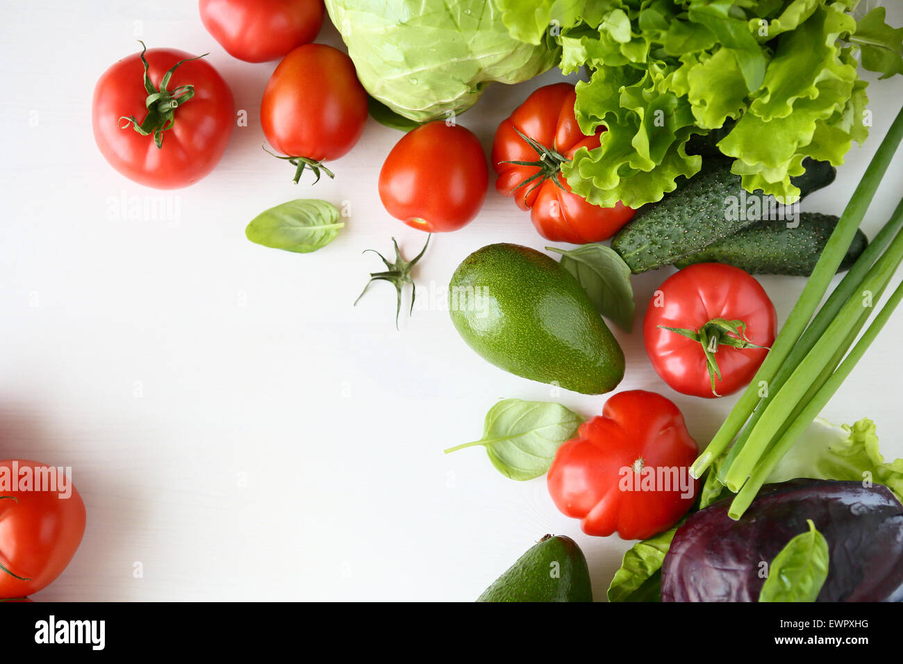 set of fresh vegetables, farm food Stock Photo - Alamy