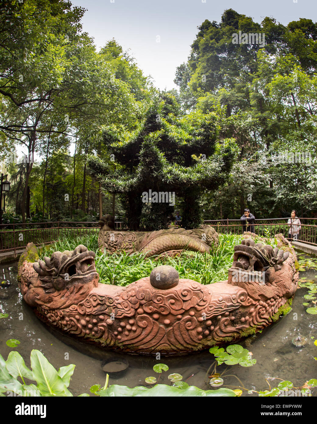 Beautiful pond in the Chinese park Stock Photo - Alamy