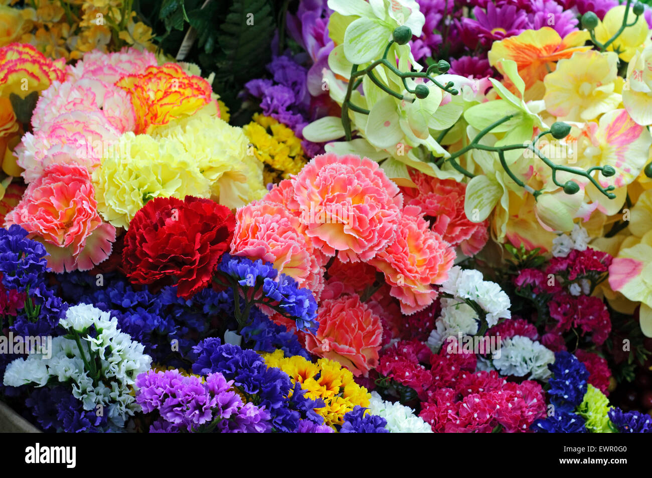 Close up artificial flowers hi-res stock photography and images - Alamy