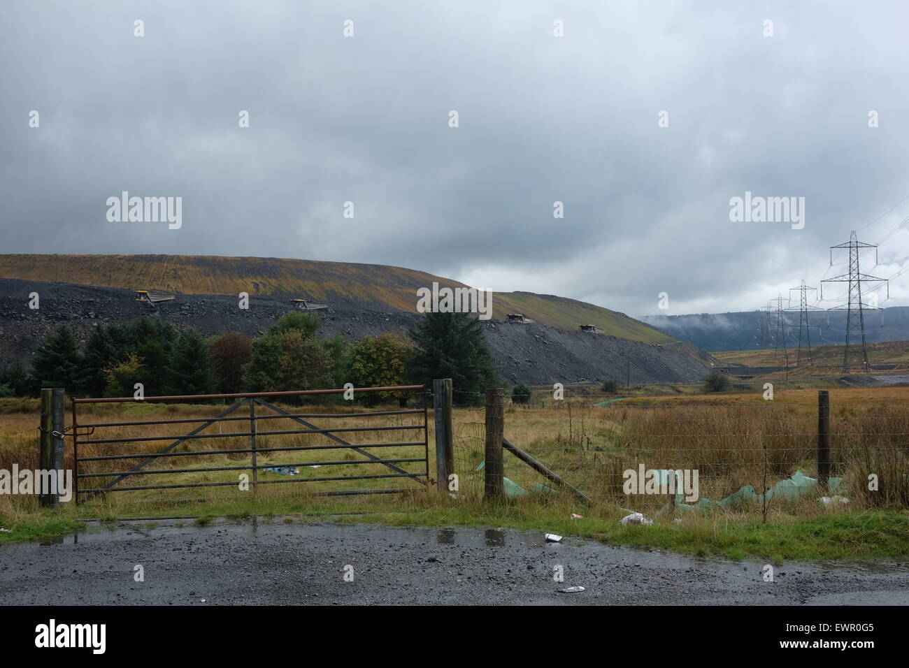 Ffos-y-fran Land Reclamation Scheme opencast coal mine near Merthyr ...