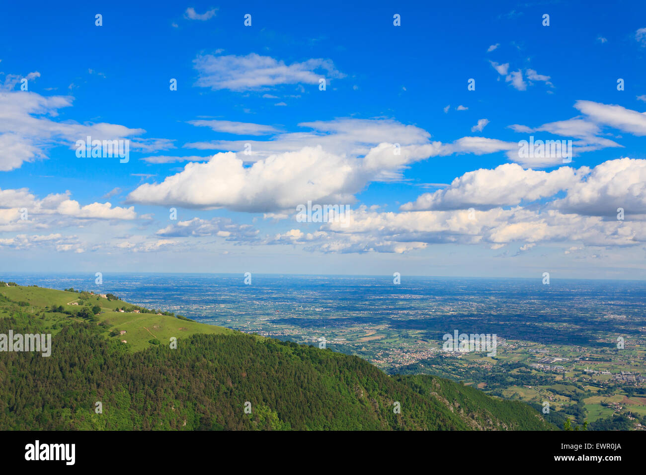 Mountain landscape from Monte grappa, Italy, Italian alps Stock Photo ...