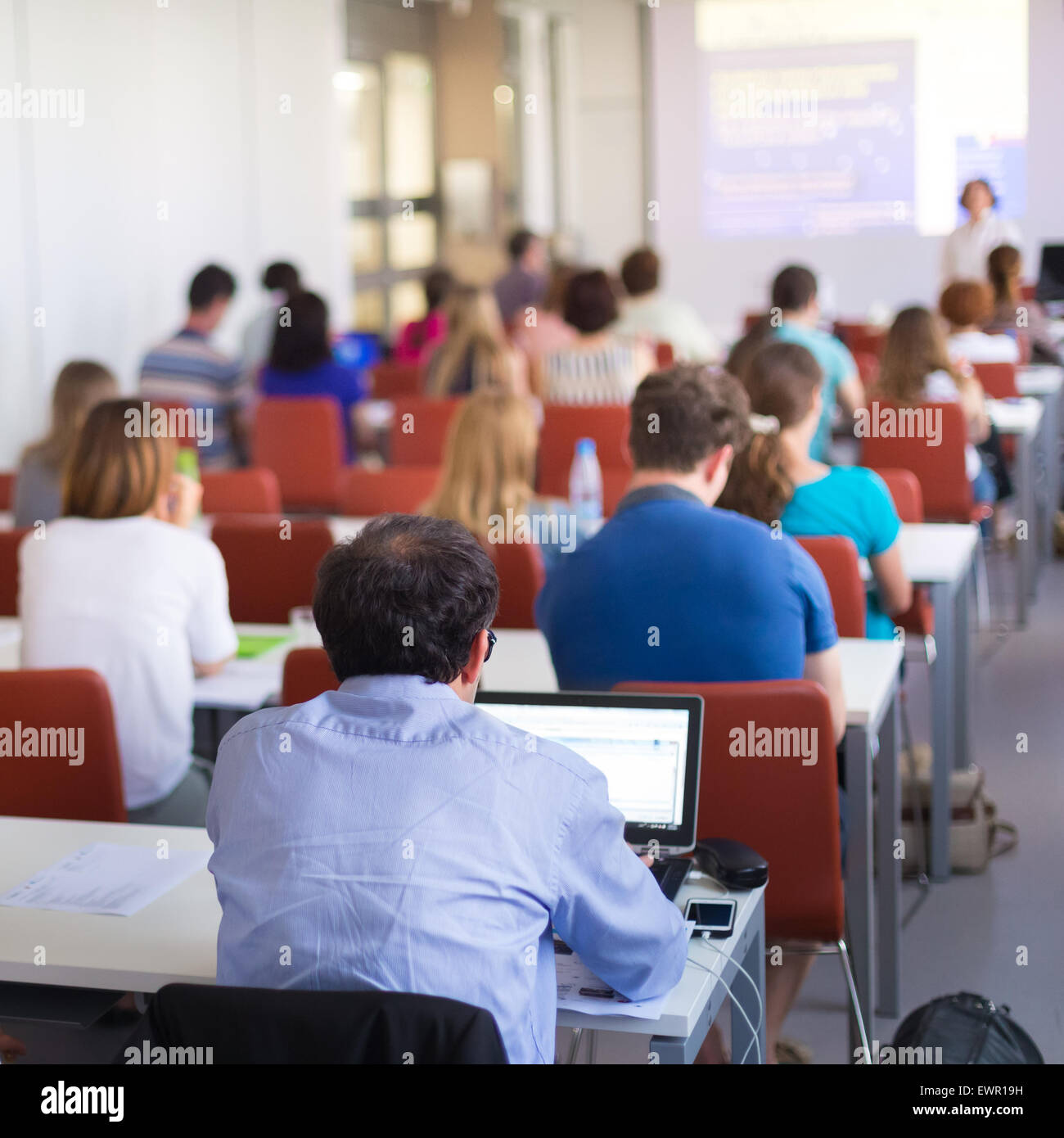 Lecture at university Stock Photo - Alamy