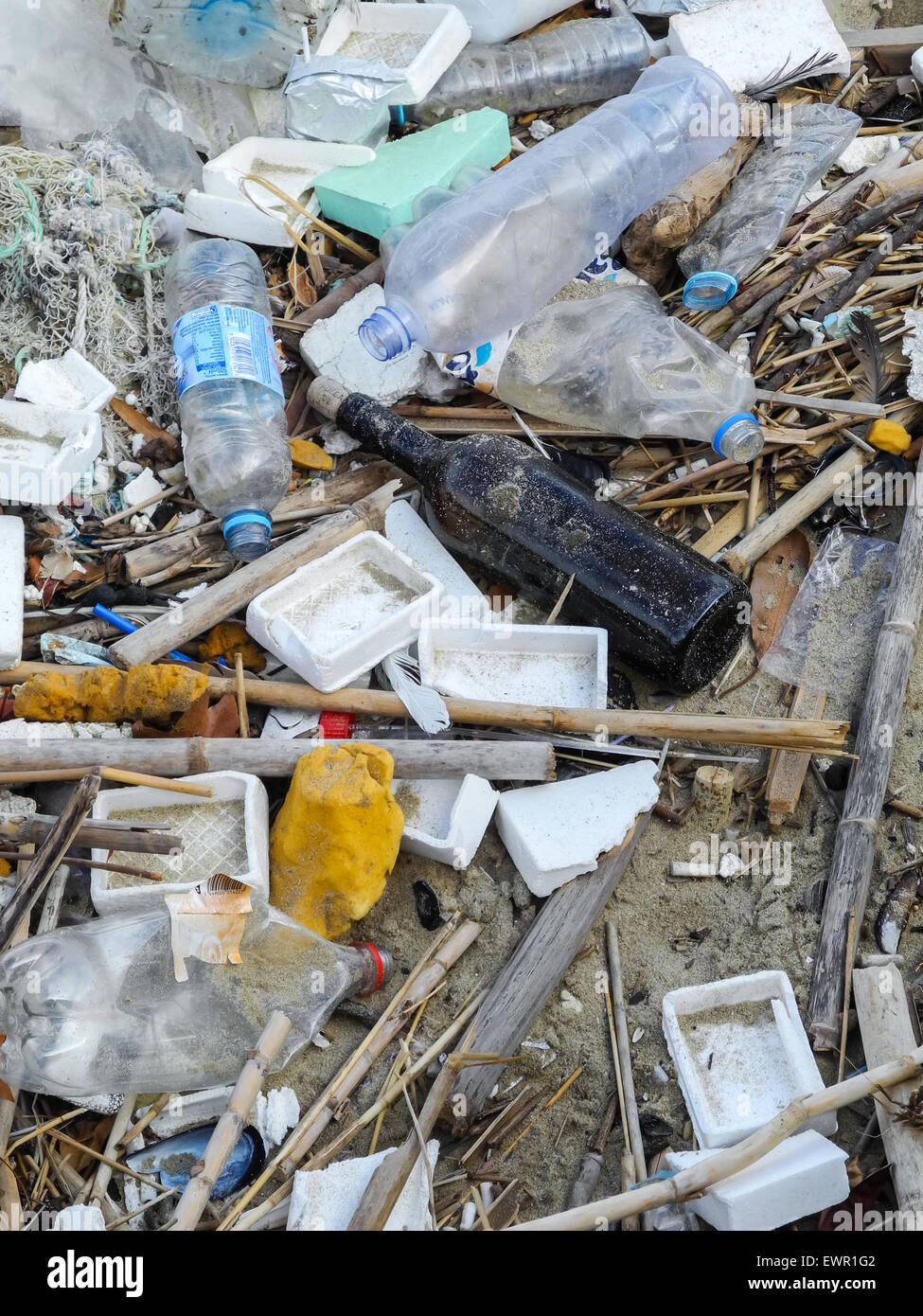 Pile of waste and trash for recycling or safe disposal, Great for ...