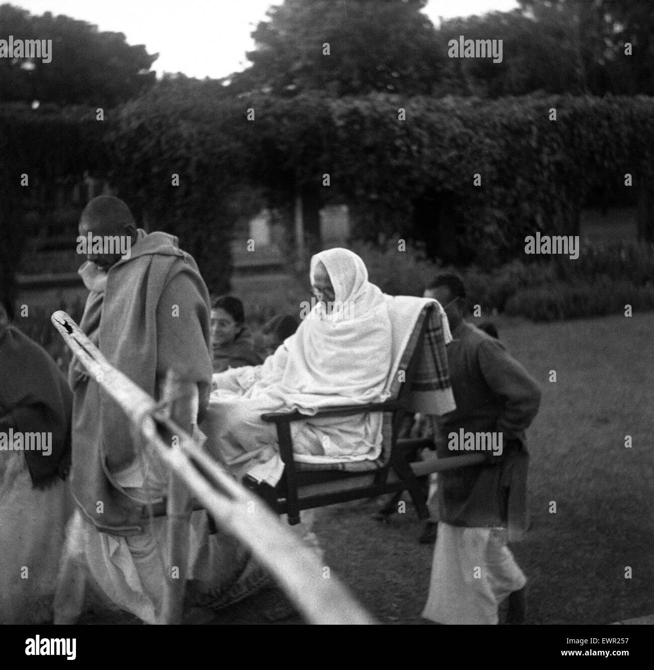 Mohandas "Mahatma" Gandhi, leader of the Indian independence movement ...