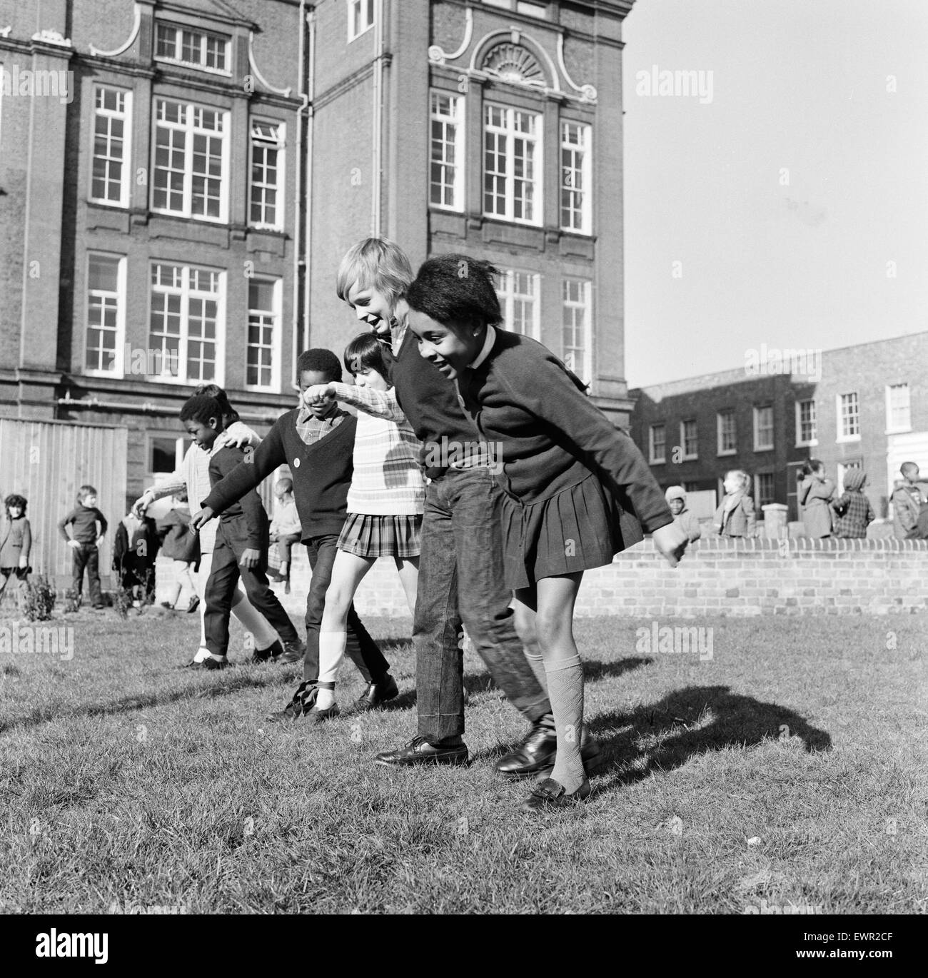 Children playing at Penton Junior School, Islington, North London, 11th ...