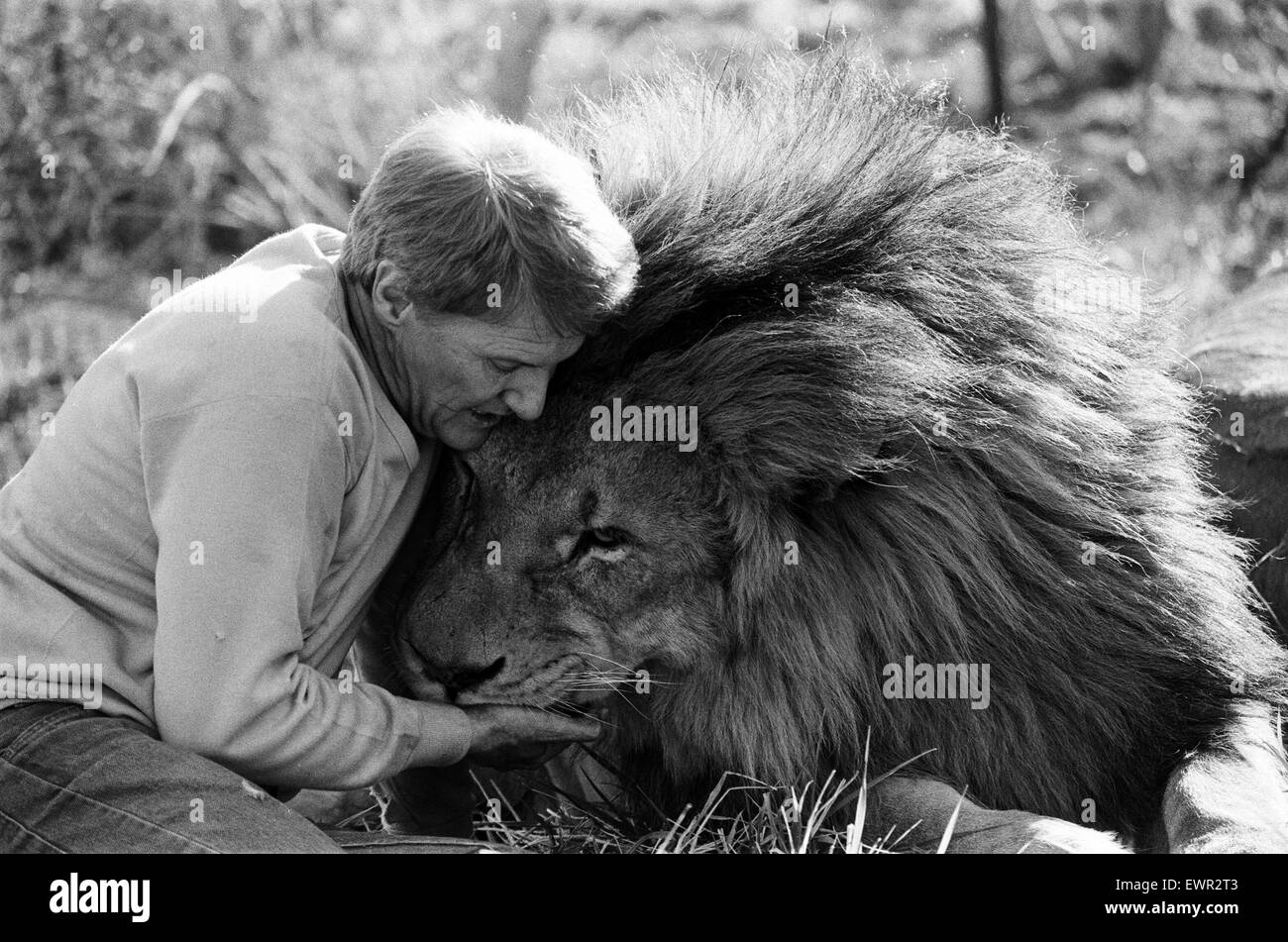 Noel Marshall with his animals on his San Fernando Valley compound ...