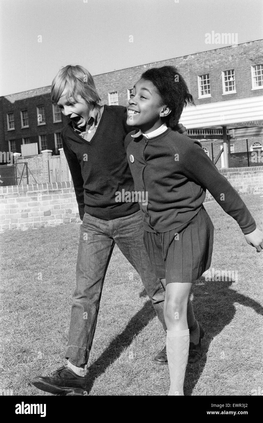 Children playing at Penton Junior School, Islington, North London, 11th ...