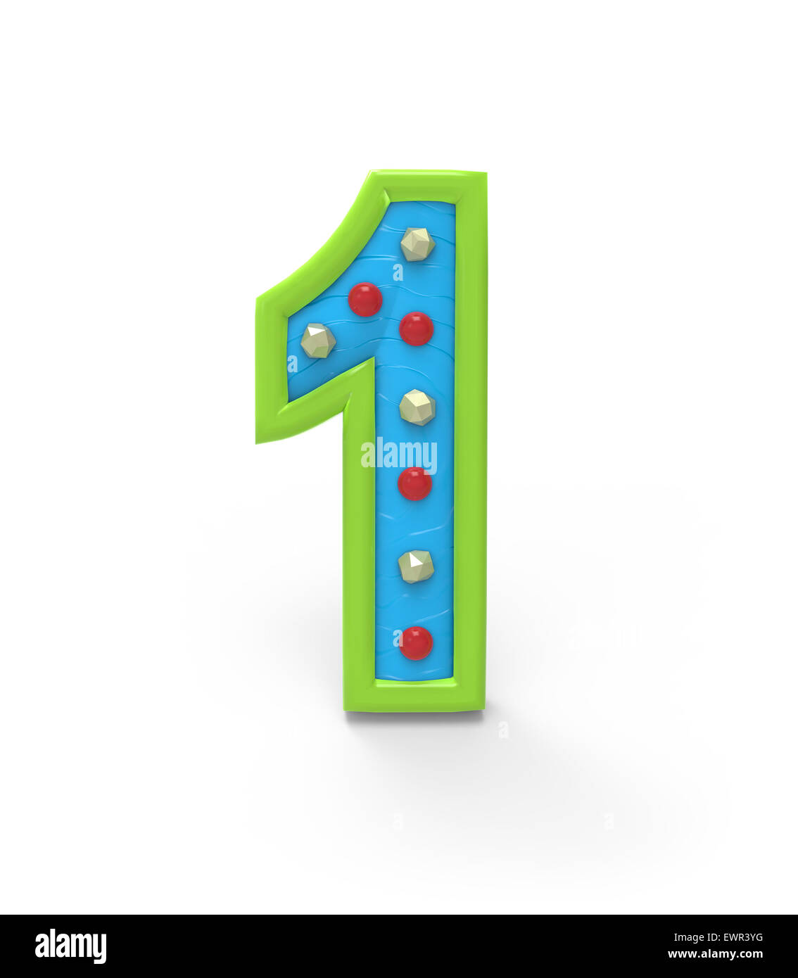 Blue Number One Clipart