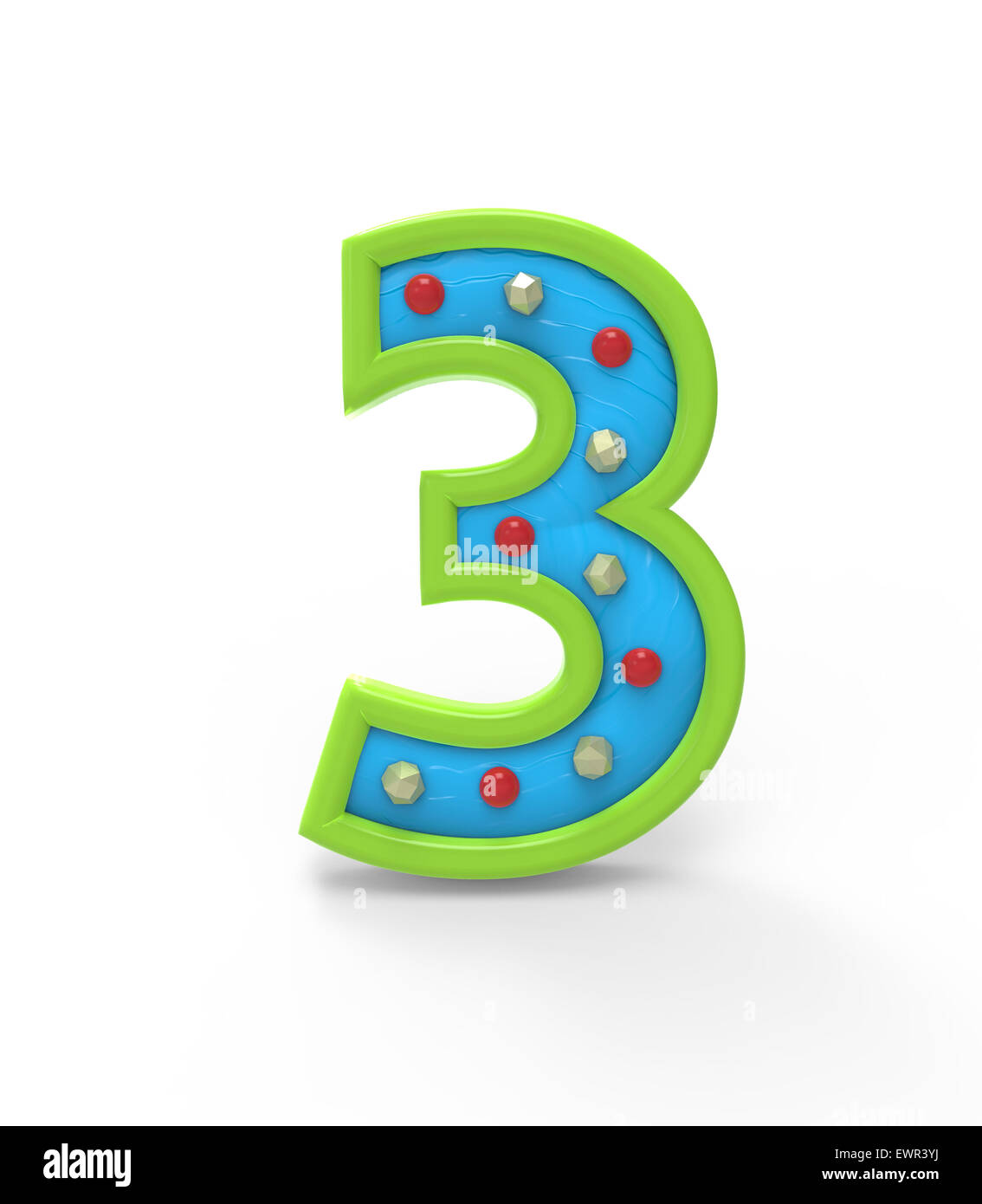 Blue number 3 hi-res stock photography and images - Alamy