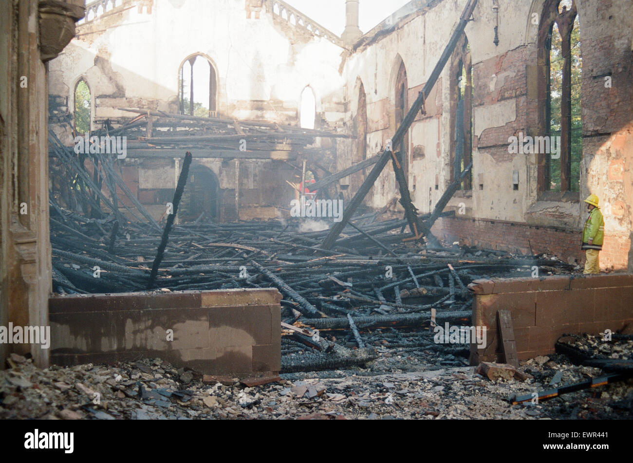 Fire at Holy Trinity Church, an Anglican church, located in Trinity ...