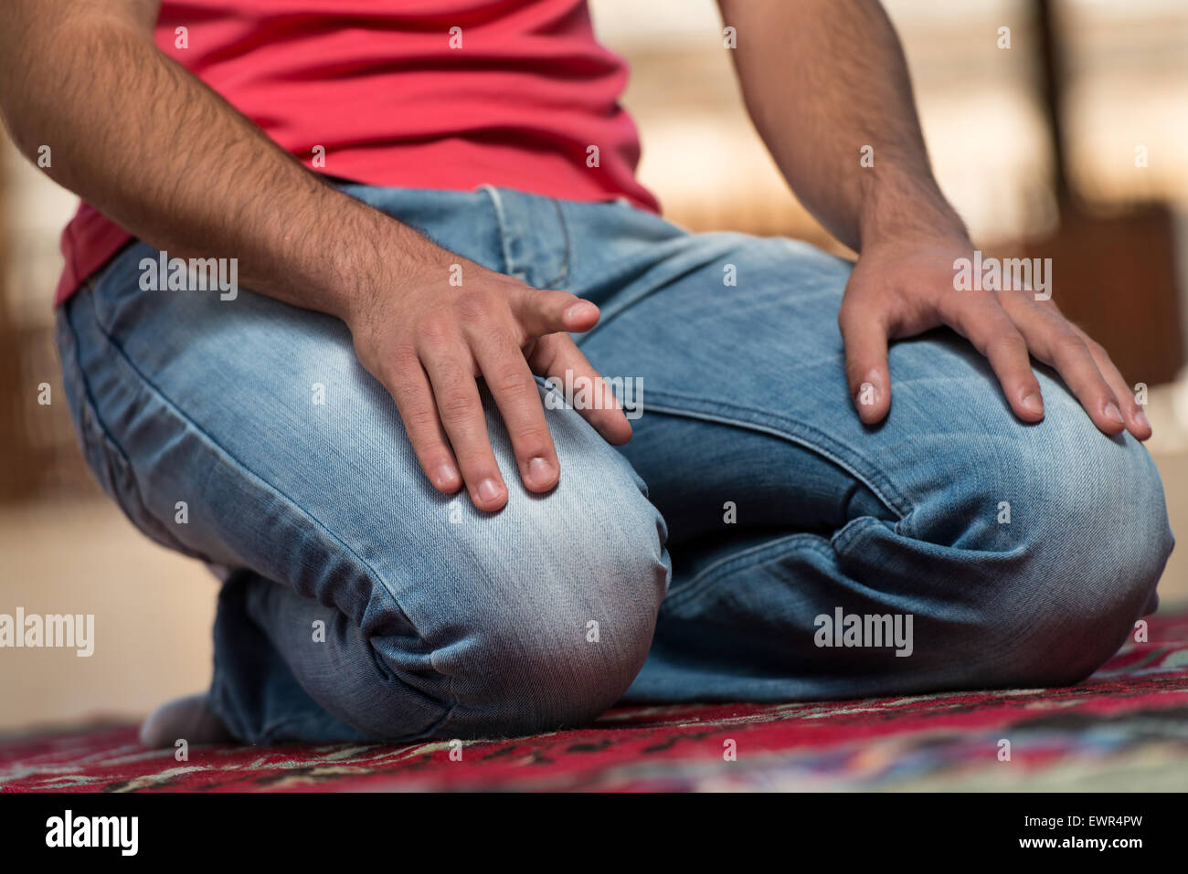 Man praying to god hi-res stock photography and images - Alamy