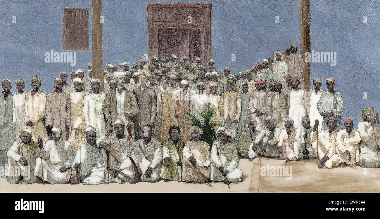 Henry Morton Stanley (1841-1904). British explorer. Stanley and his ...