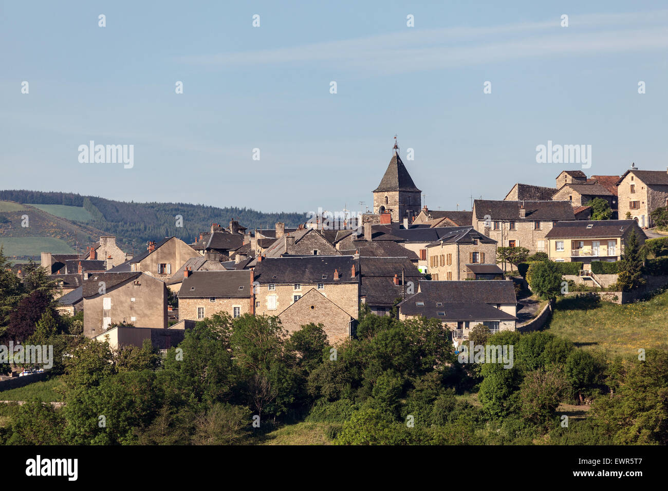 Village Severac-le-Chateau in Aveyron department, France Stock Photo ...