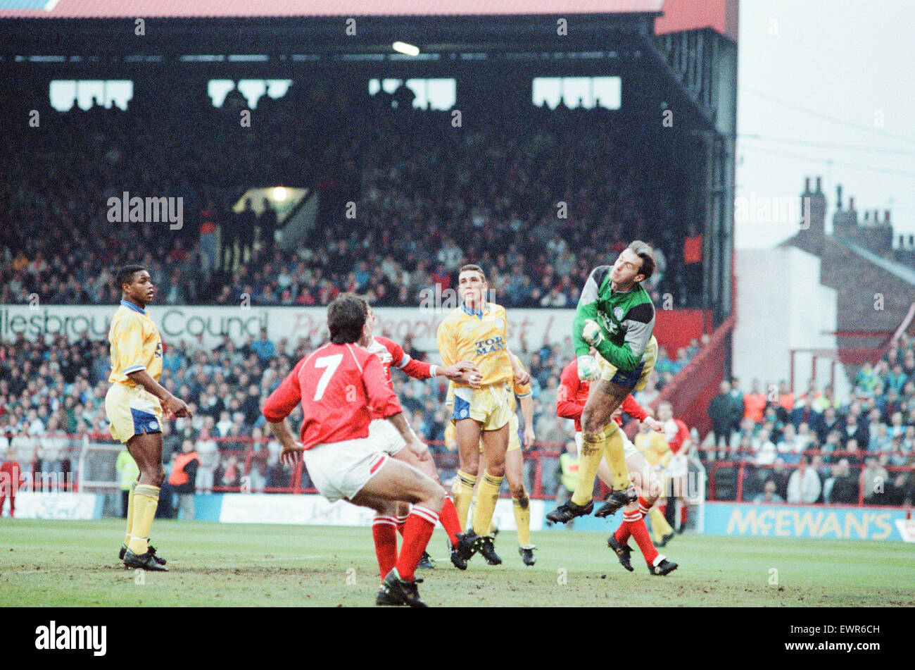 Middlesbrough 0-2 Leeds, Division Two league match at Ayresome Park ...