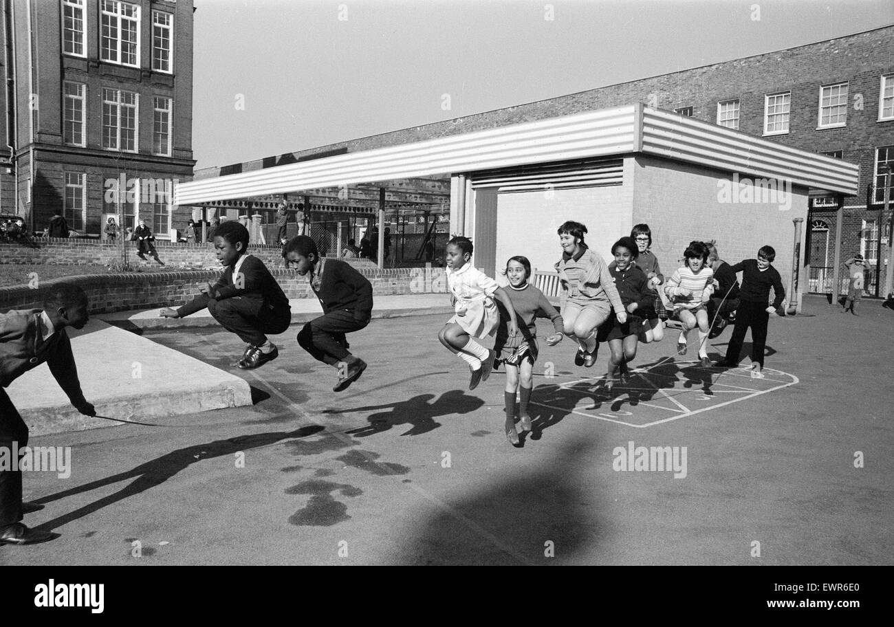 School children playground 1970s hi-res stock photography and images ...