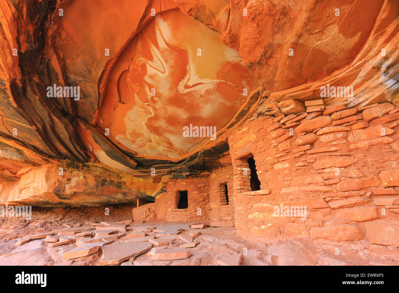 Fallen Roof Ruin, Indian ruins in North Fork of Mule Canyon, Cedar Mesa ...