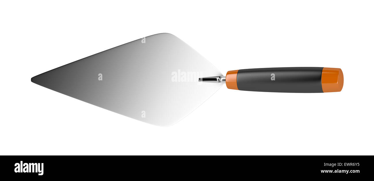 Trowel isolated on white background, top view Stock Photo - Alamy
