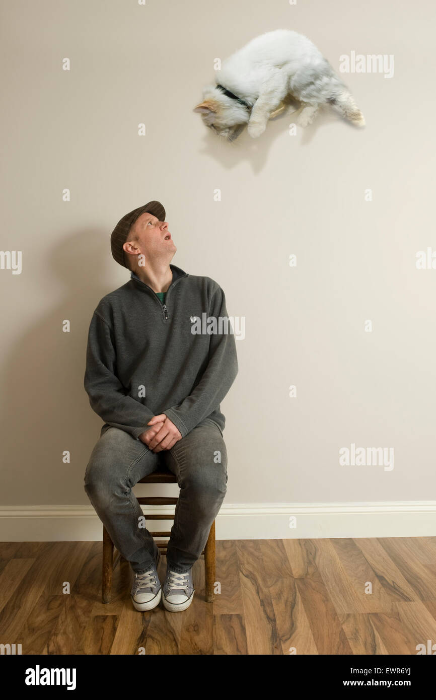 Cat attacks man hi-res stock photography and images - Alamy