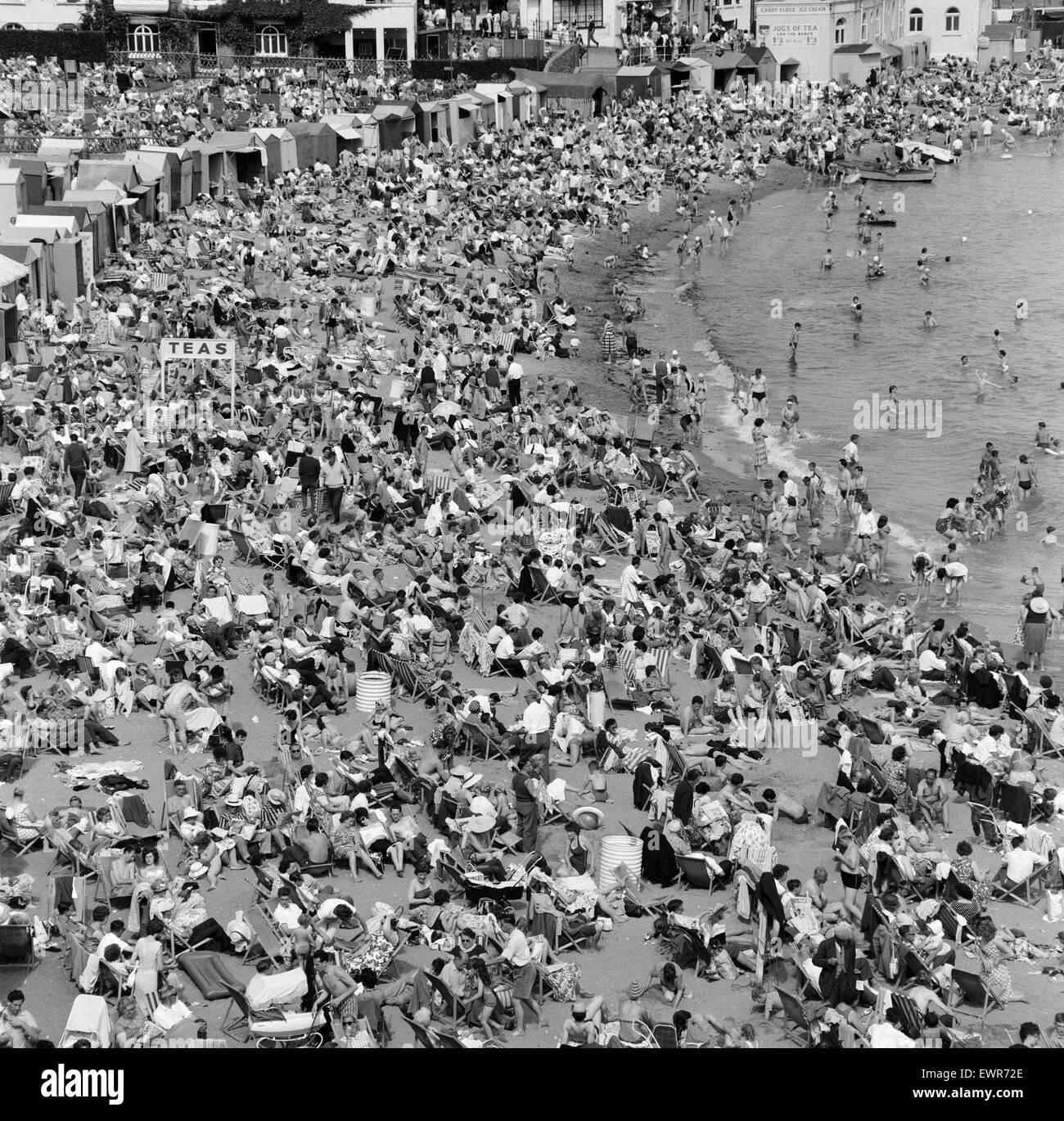 Bank holiday resort Black and White Stock Photos & Images - Alamy