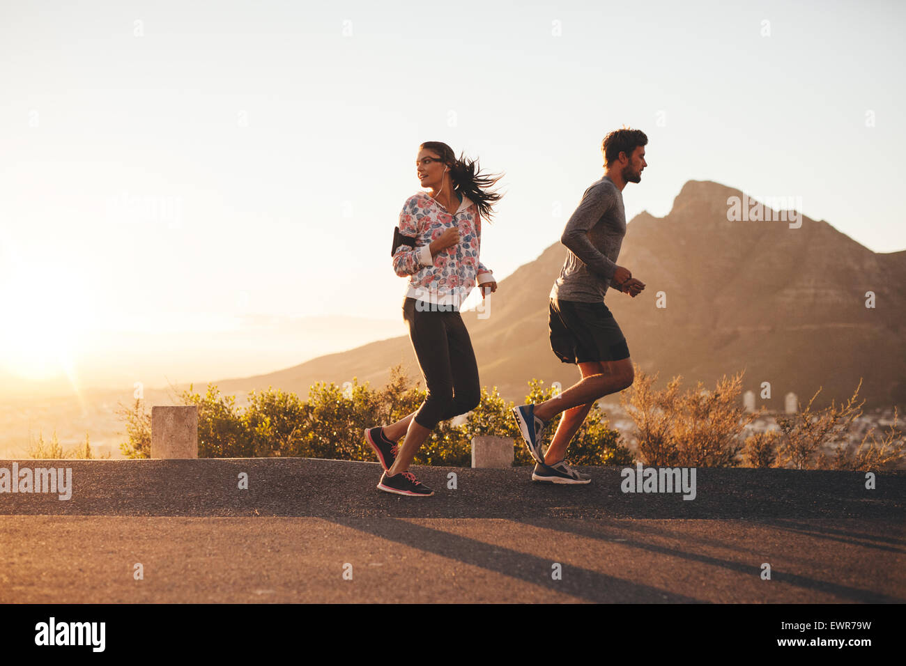 Man Running Looking Back