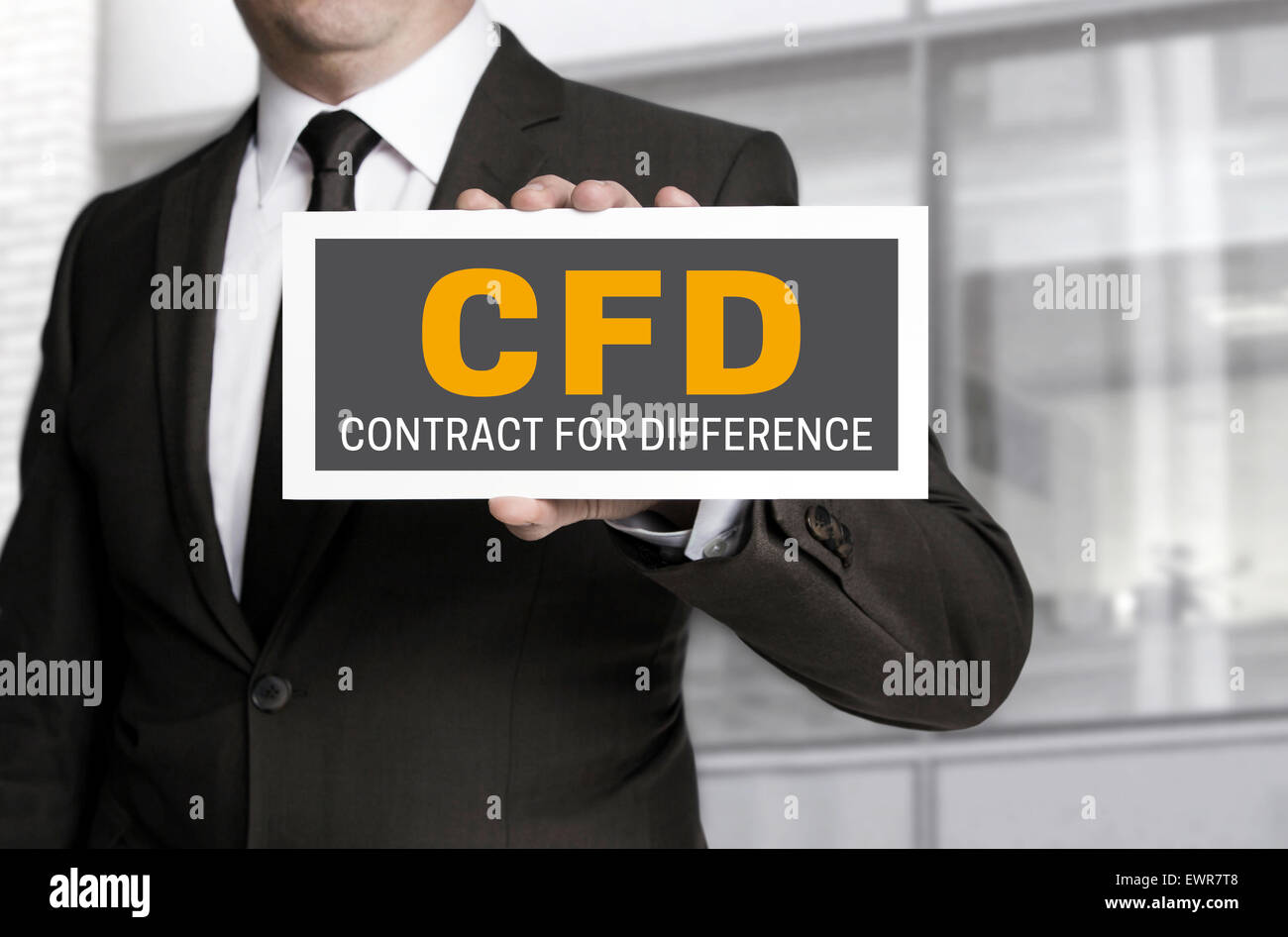CFD sign is held by businessman Stock Photo - Alamy