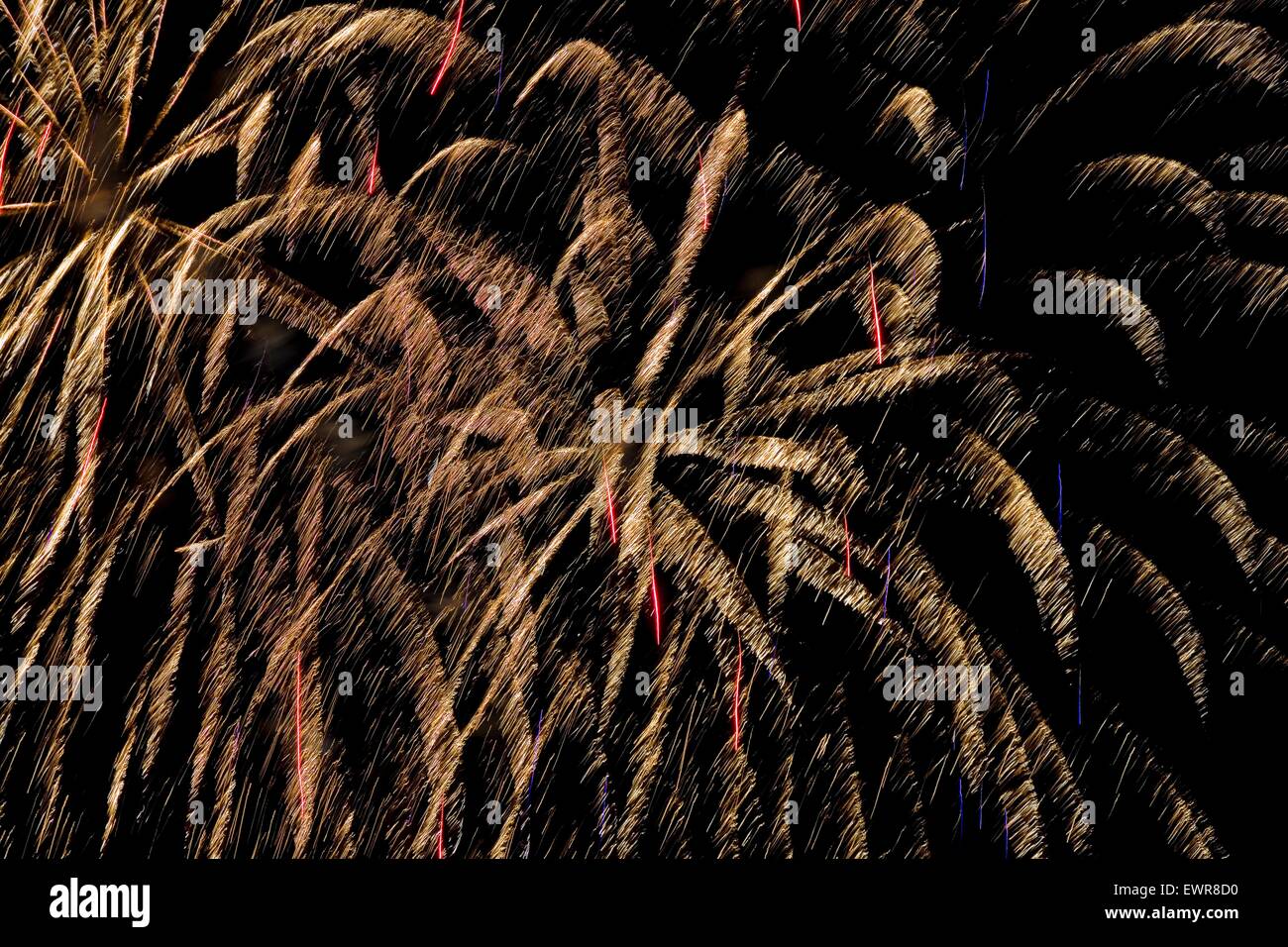 Light drawn picture made due to long time exposure of fireworks ...