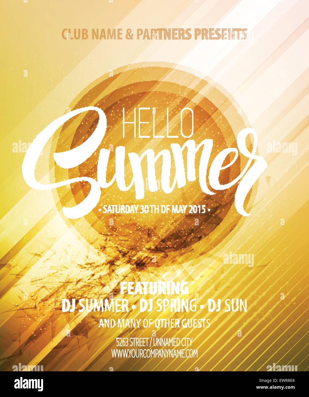 Vintage summer holiday poster hi-res stock photography and images - Alamy