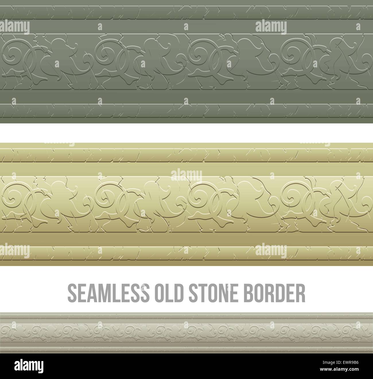 Set of seamless borders stone marble. Vector illustration Stock Vector ...