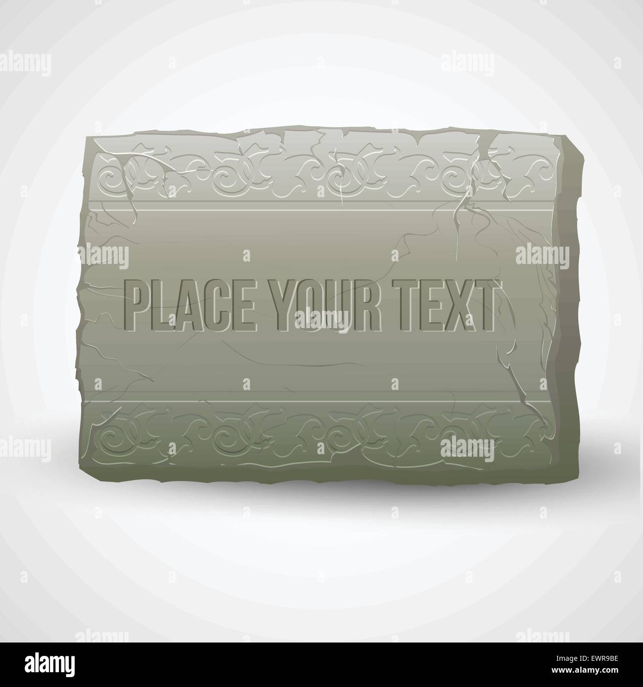 Ancient stones with inscriptions. Vector illustration Stock Vector ...