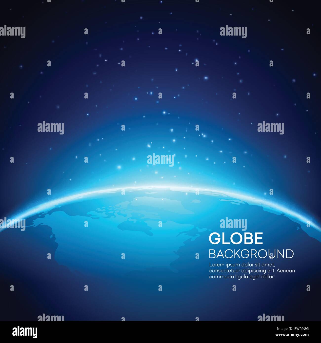 Blue globe earth background. Vector illustration Stock Vector Image ...