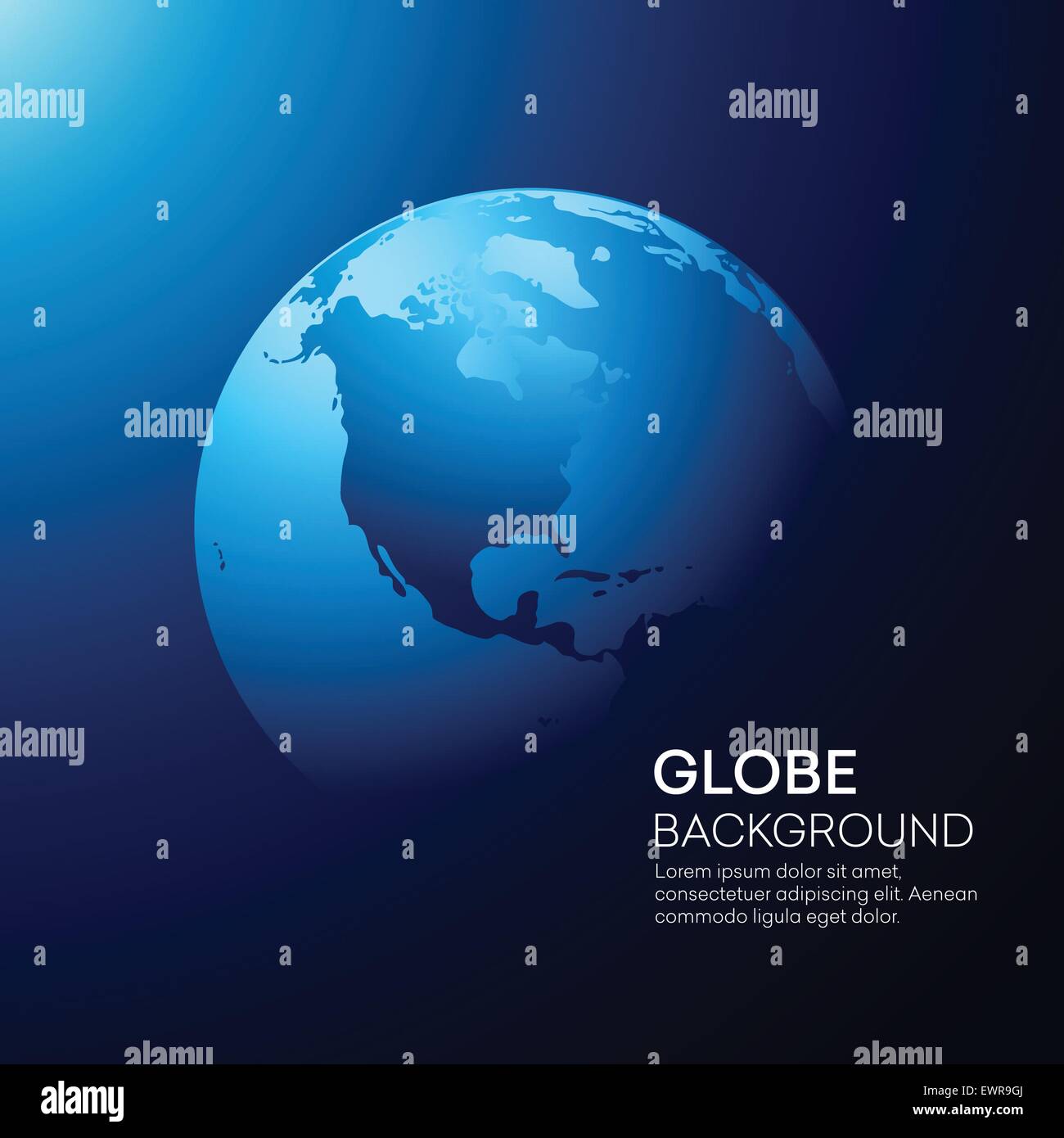 Blue globe earth background. Vector illustration Stock Vector Image ...