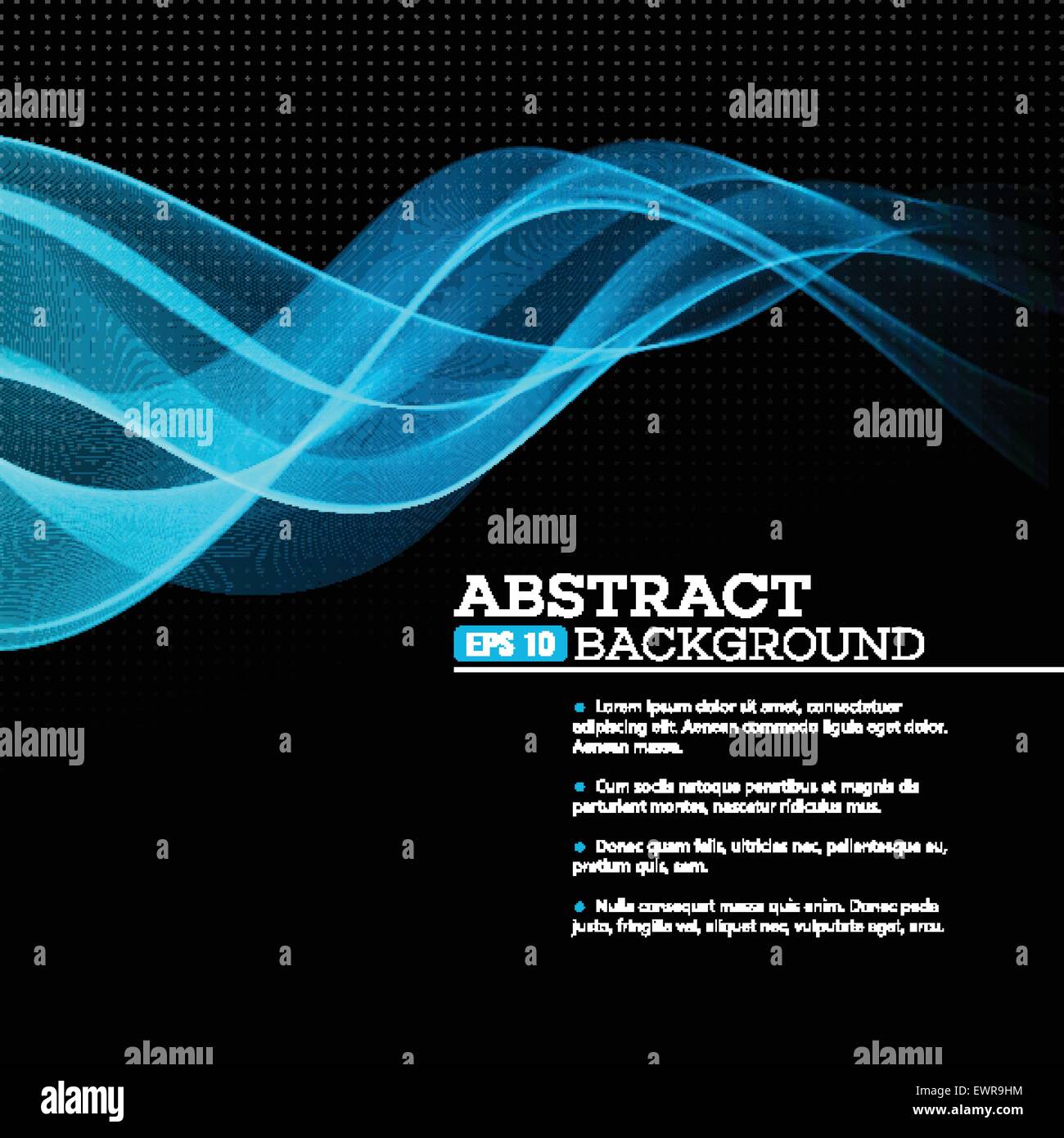 Abstract blue shining wave background. Vector illustration Stock Vector ...