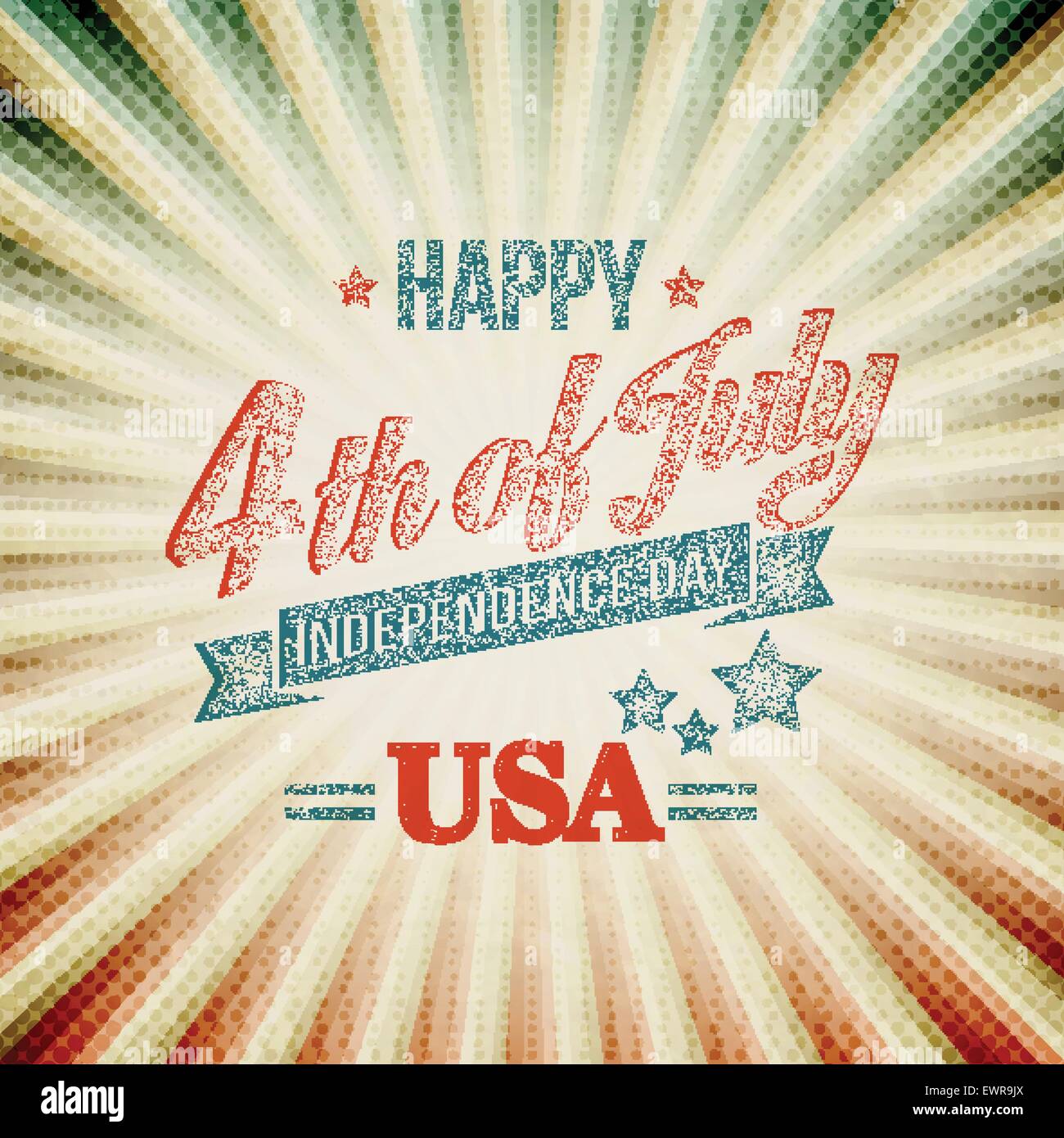 Independence Day typography card. Vector illustration Stock Vector ...
