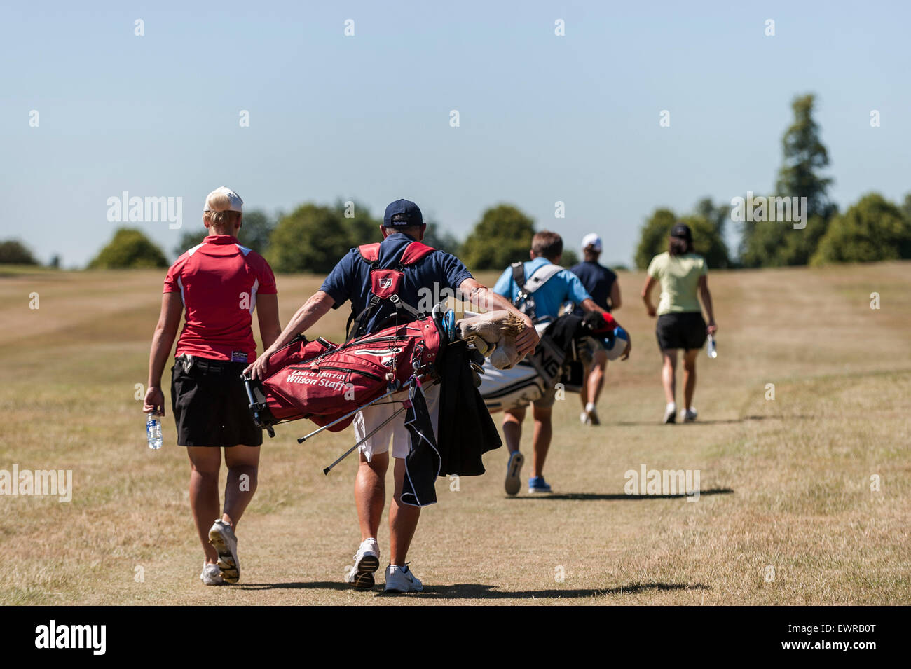 London, UK. 30 June 2015. Laura Murray (Scotland) and her group walk up ...