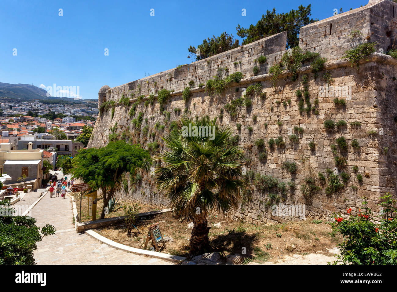 Crete Rethymno fortress Fortezza of Rethymno, Crete, Greece Stock Photo ...