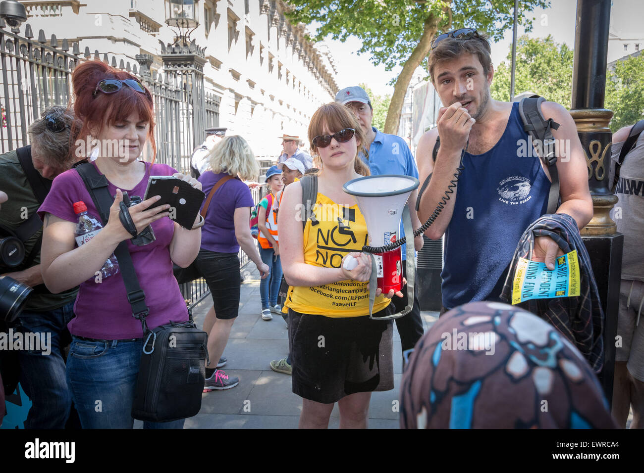 London, UK. 30th June, 2015. Protest against axing of the Independent ...