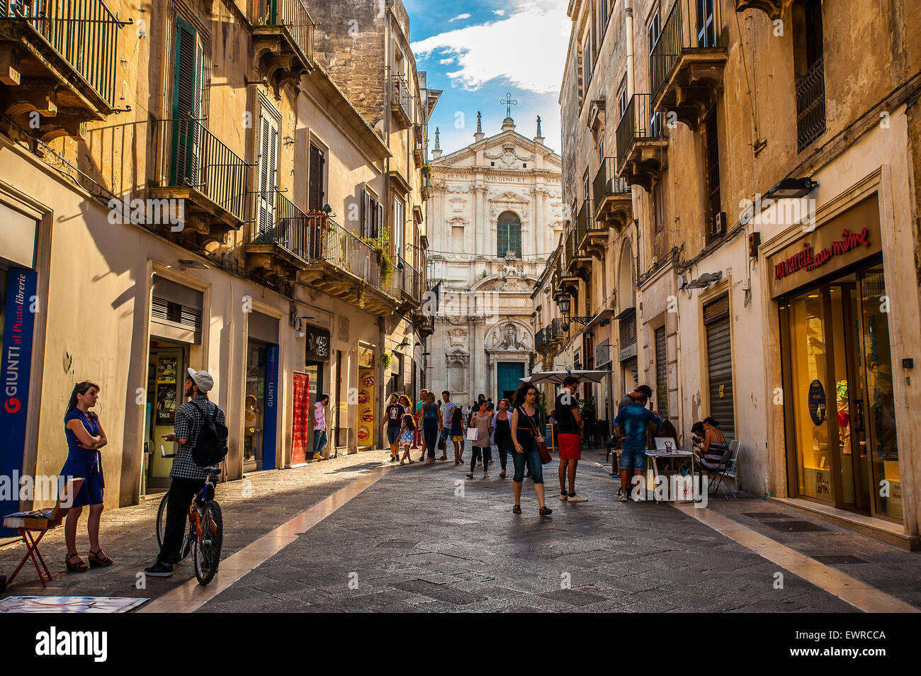 Italy Apulia Salento Lecce -View with S. Irene Stock Photo - Alamy