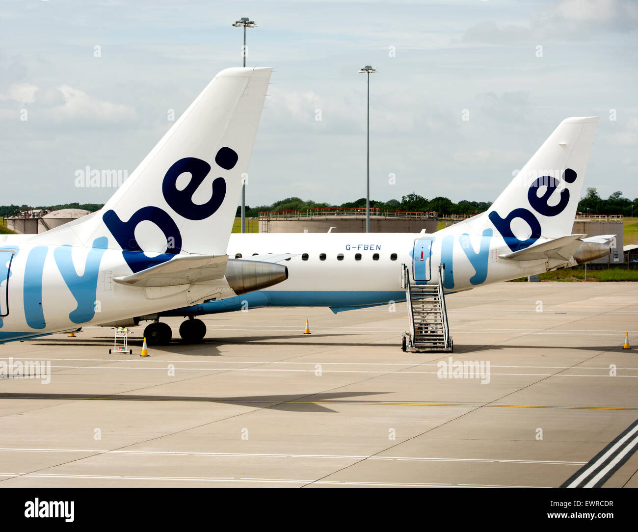 Flybe aircraft at Birmingham Airport, UK Stock Photo - Alamy