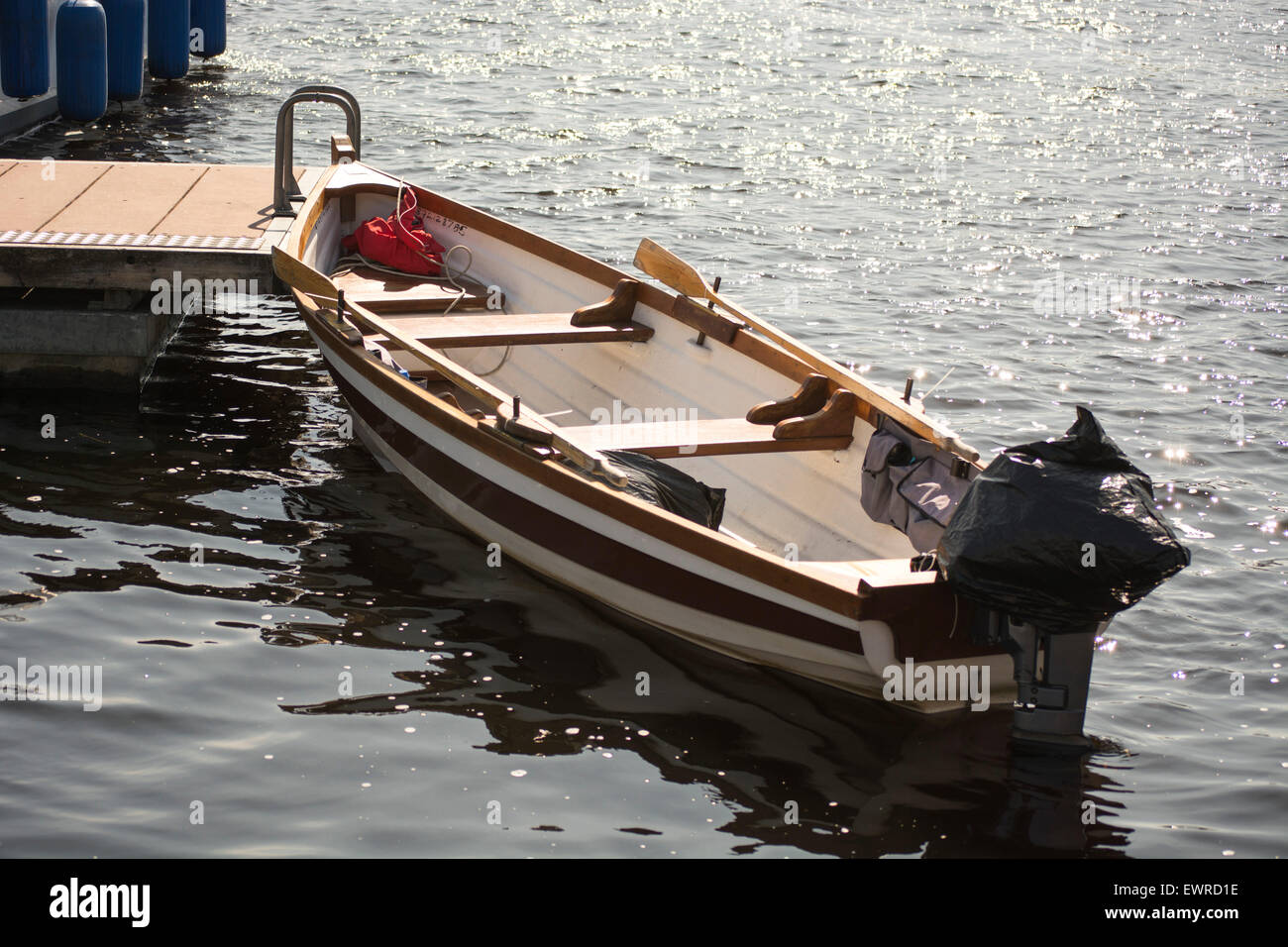 Small row boat on the River Shannon by Carrick-On-Shannon Co. Leitrim ...