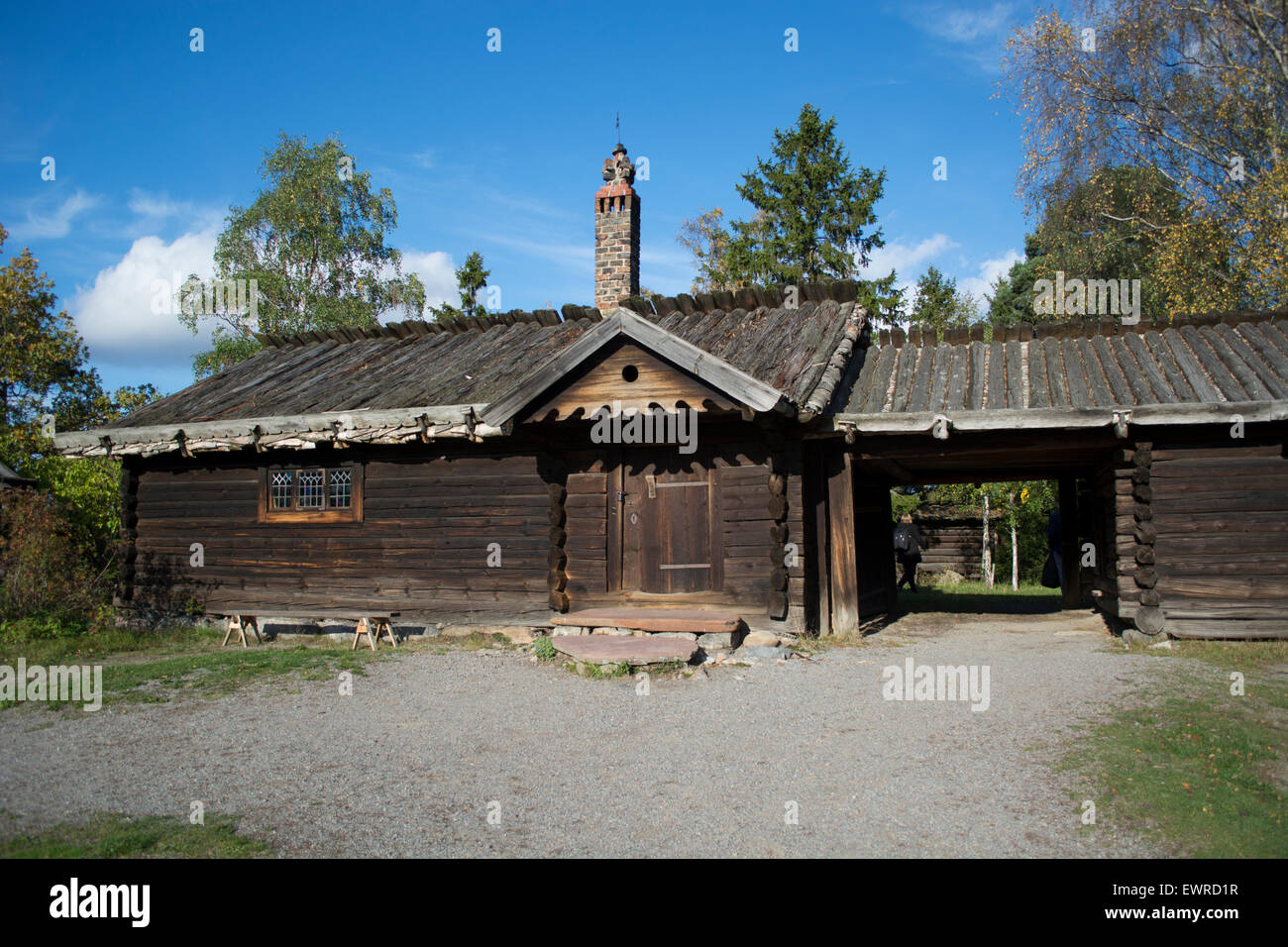 Traditional Wooden Cabin, Sweden Stock Photo - Alamy
