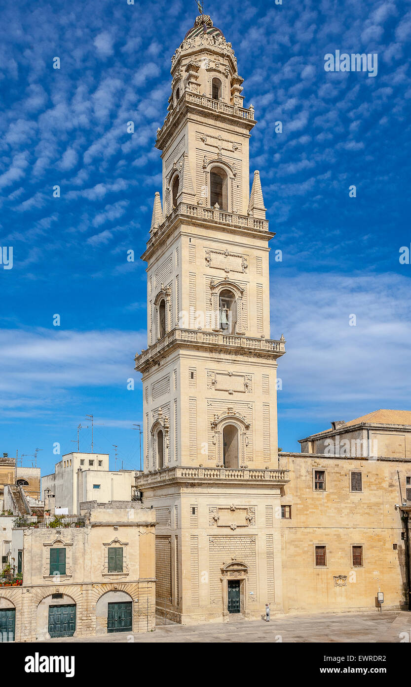 Italy Apulia Lecce Salento Duomo Square and The Cathedral - The Bell ...