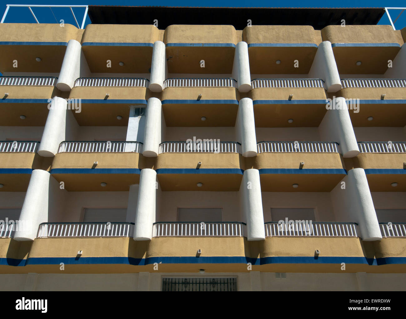 A holiday apartment block in Calahonda, Costa Tropical, Spain Stock ...